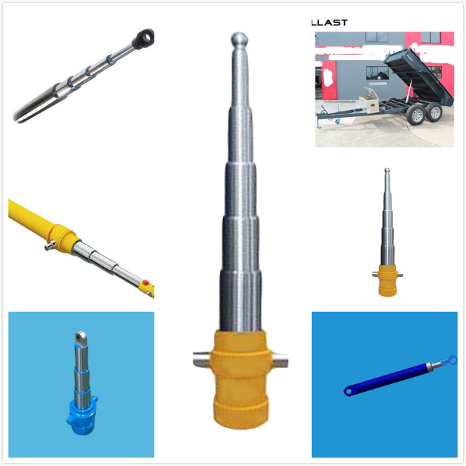 Stainless Steel Long Telescopic Hydraulic Ram 8 Inch Stroke Single Acting