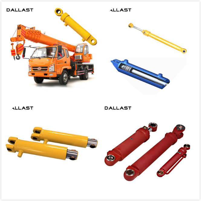 6 Inch Hydraulic Lift Cylinder Hoist Piston Type , Double Acting ...
