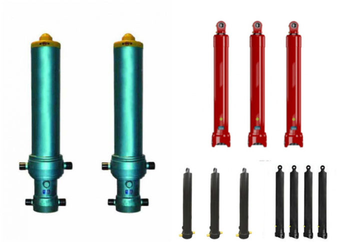 Single Acting Dump Trailer Hydraulic Cylinder , Telescopic Dump Truck ...